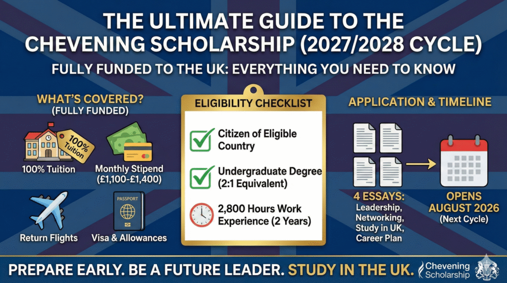 Ultimate Master Guide to Chevening Scholarship 2027/2028 Intake ...